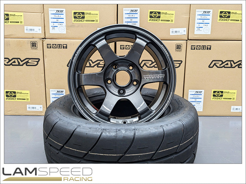 RAYS ENGINEERING FORGED TE37 SAGA S-PLUS 15X8 +32 5X114.3 DARK GUNMETA