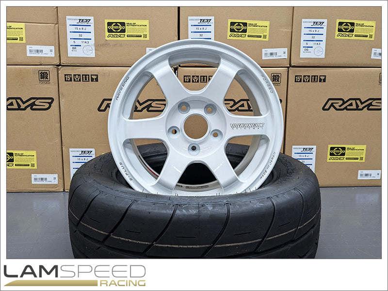 RAYS ENGINEERING FORGED TE37 SAGA S-PLUS 15X8 +32 5X114.3 DASH WHITE
