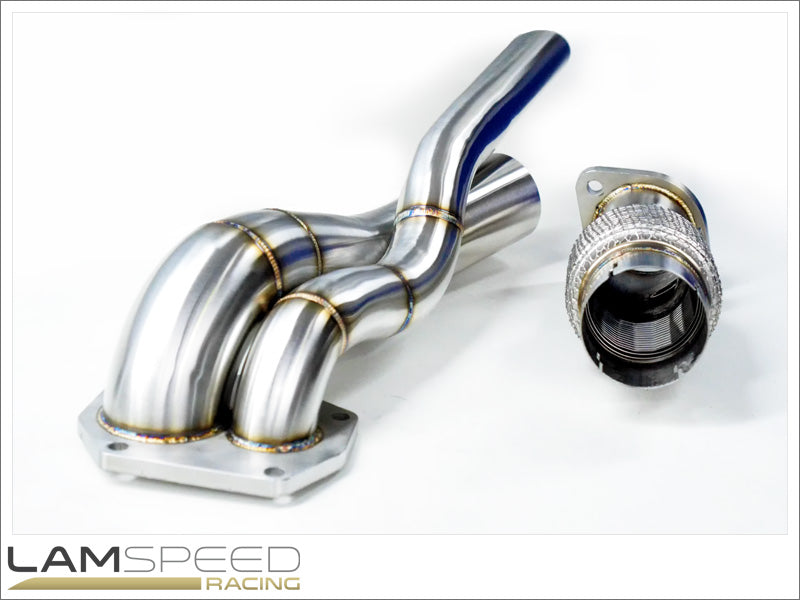 Lamspeed Racing - Stainless Steel 3" External Dump/Screamer Pipe & Fro